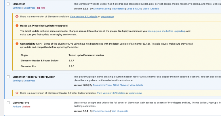 Fixed Elementor Broken After Upgrade Php Fatal Error Reflectionclass Getmethod‘getsite